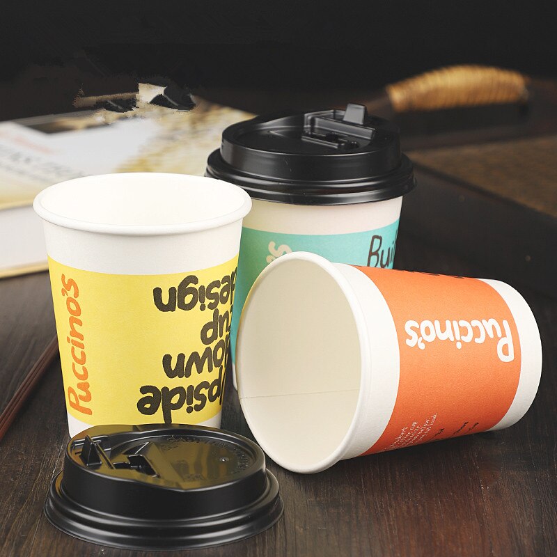 50pcs color disposable coffee cup 8oz 250ml cold d... – Grandado