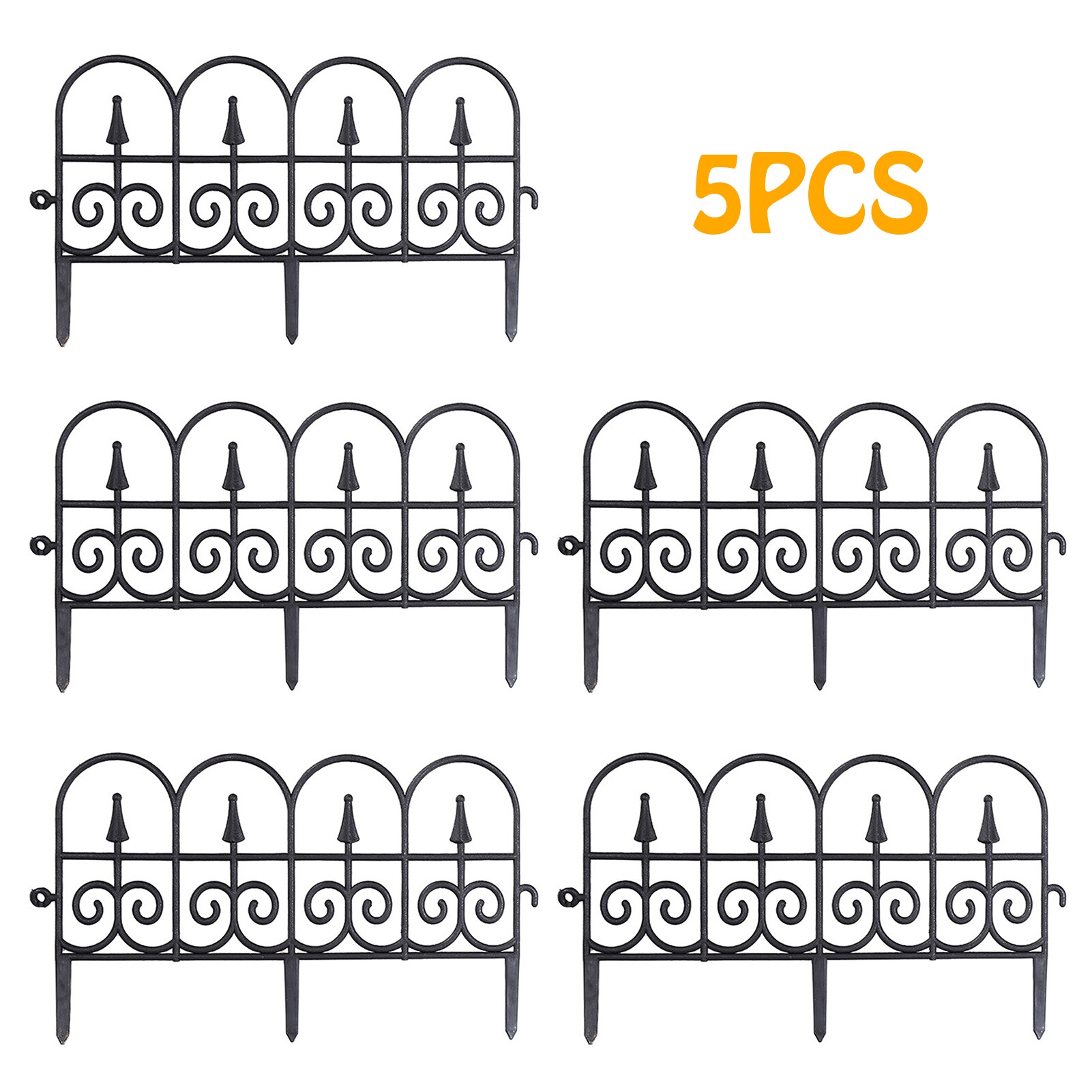 5pcs Garden Border Decorative Fence Edging Outdoor... – Vicedeal