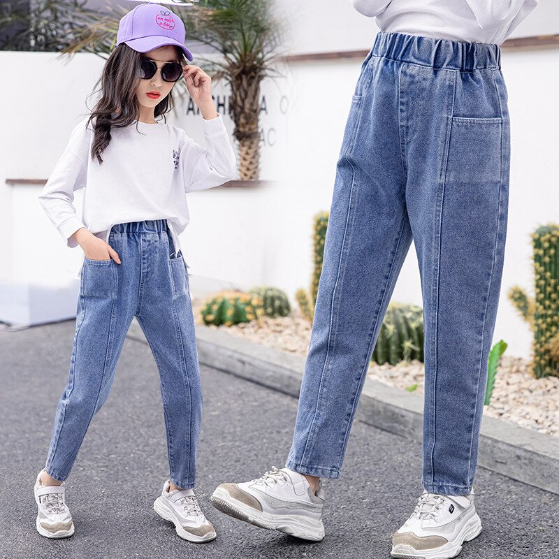 Girls Jeans Kids Autumn Denim Pants Loose Casual T... – Grandado