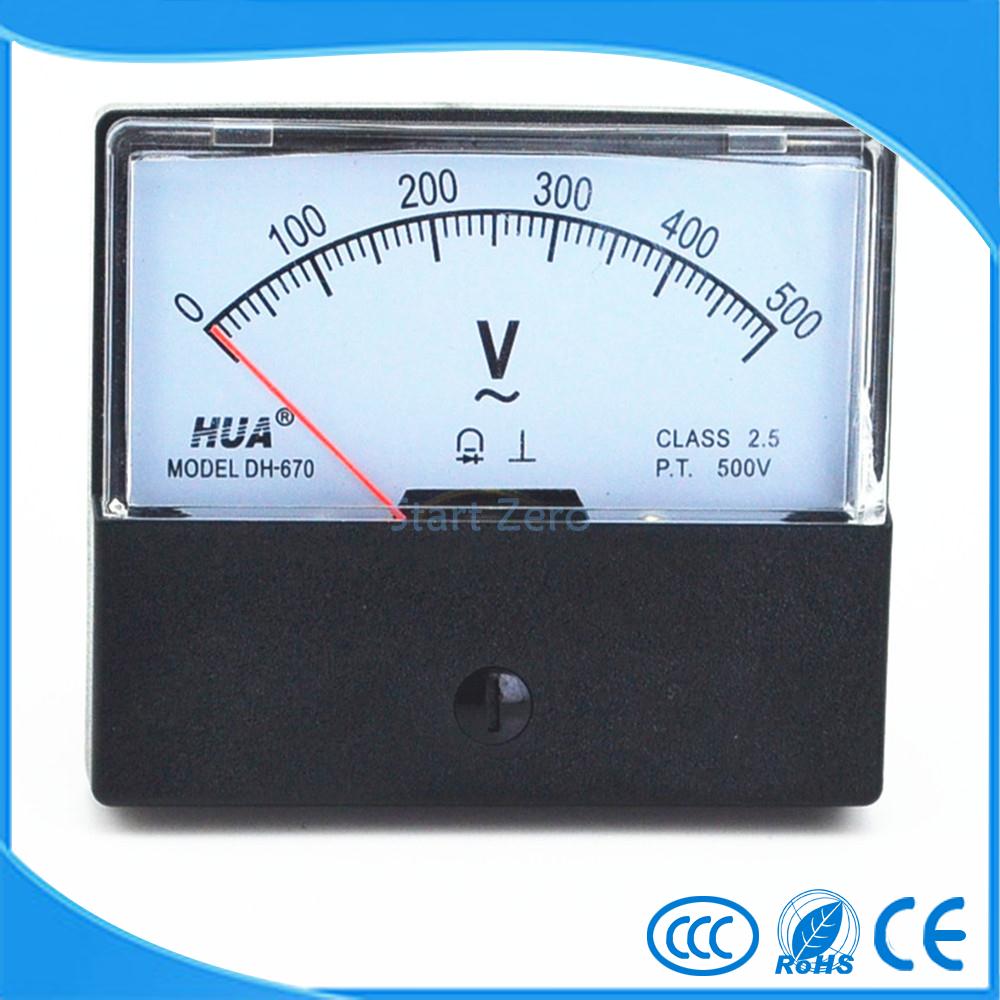 AC 0-500V Analog Panel Meter voltmeter Gauge DH-67... – Vicedeal