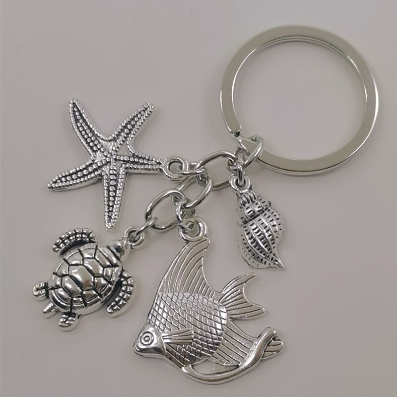 Sea Turtle, Starfish, Conch Fish Keychain Diy Hand... – Vicedeal