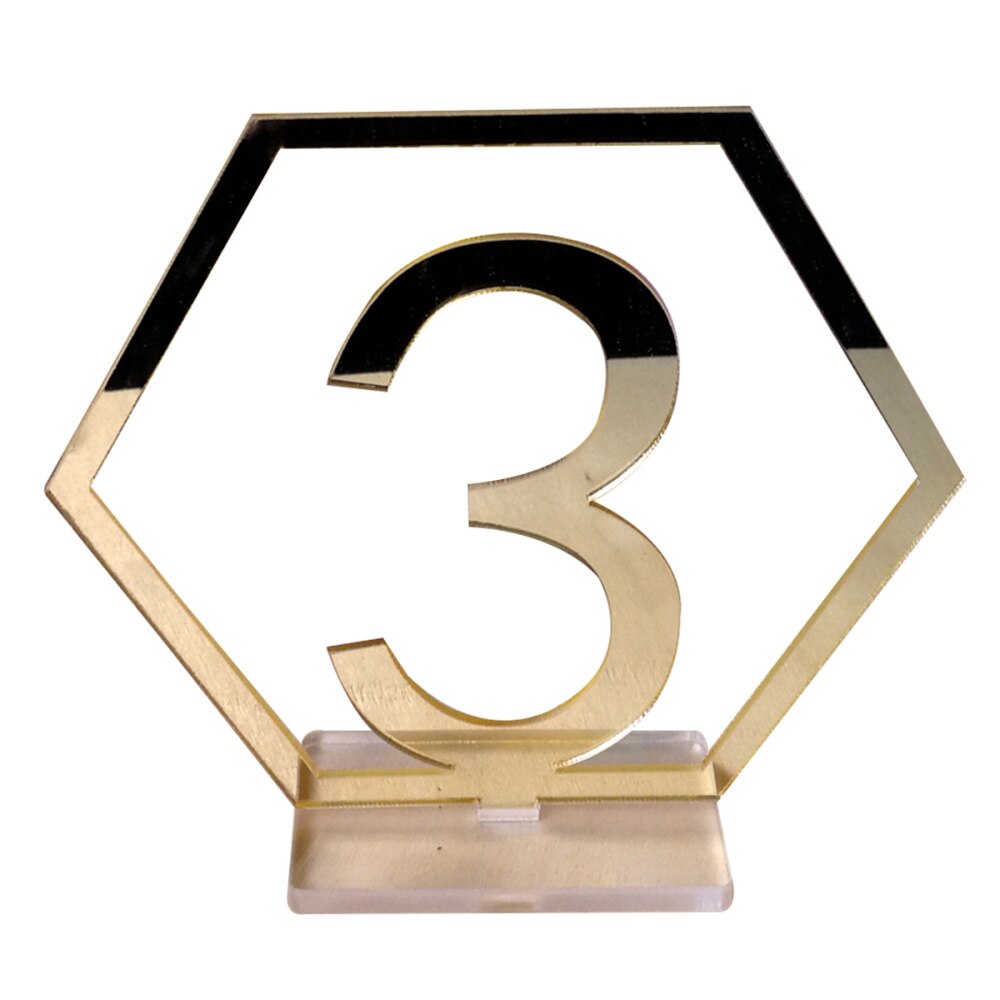 Wedding Table Numbers Acrylic Mirror Portable Tabl... – Grandado