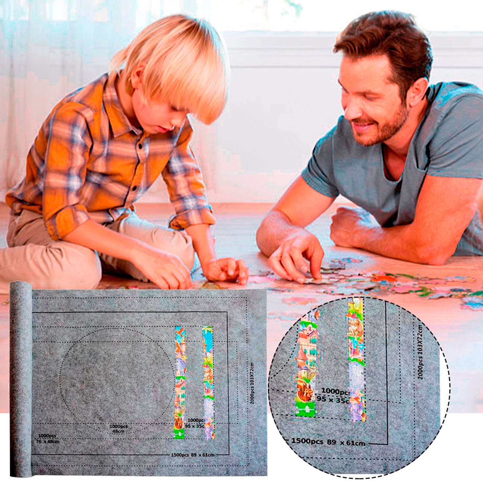 Puzzle Roll Storage Mat Jigroll Up to 2000 Pieces ... – Vicedeal