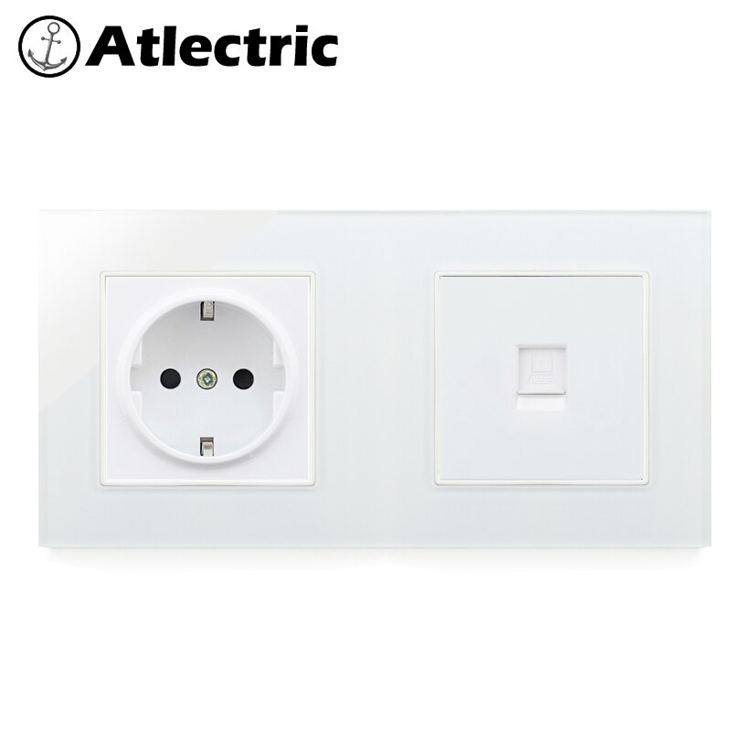Atlectric EU DE Standard Plug Wall Power Socket RJ... – Vicedeal