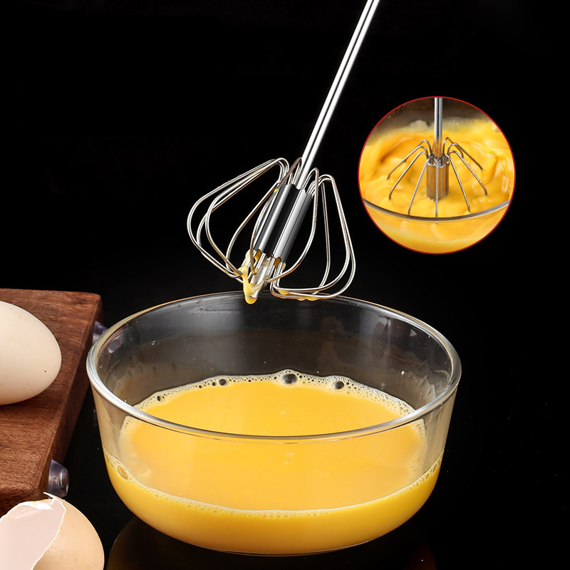 stainless steel semi-automatic eggbeater handheld ... – Vicedeal