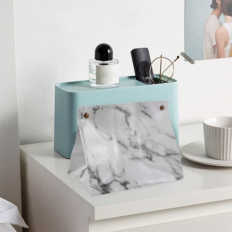 2X Marble Pattern Tissue Box Pu Leather Home Car N... – Vicedeal