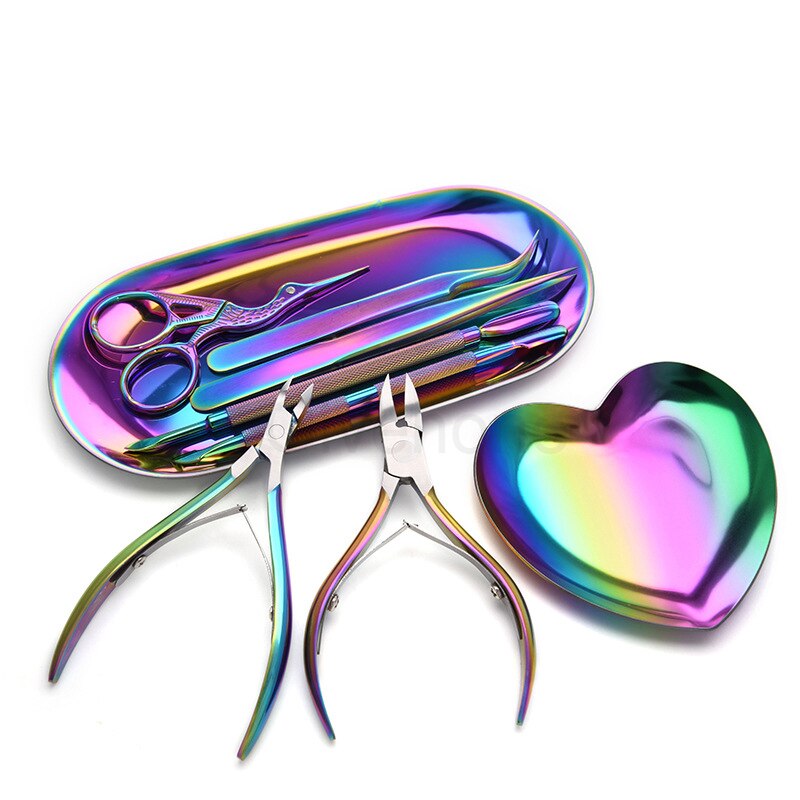 Rainbow Nail Clipper Set Pro Nail Art Manicure Too... – Grandado