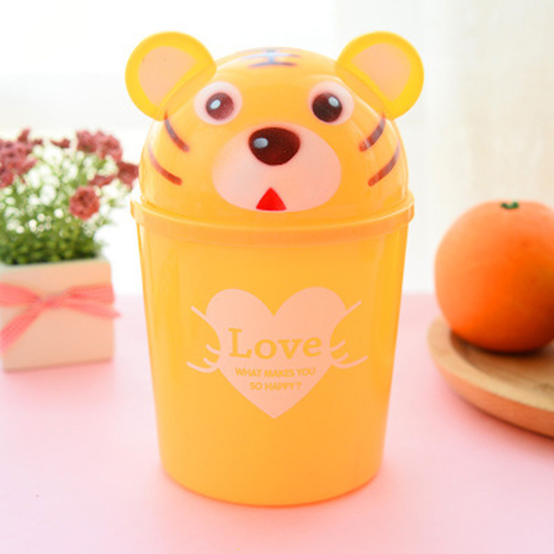 Cartoon Waste Bins Trumpet Desktops Mini Covered K... – Grandado