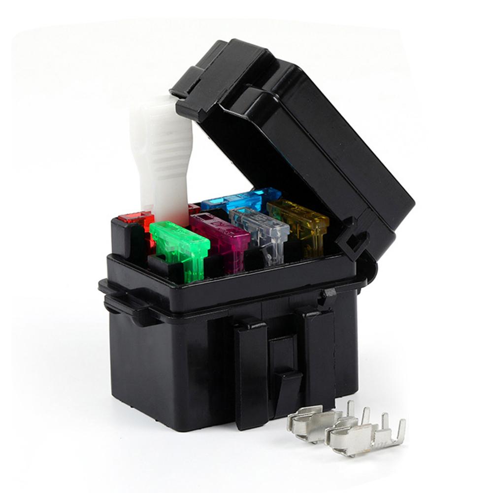 4 Way Black Medium Relay Fuse Box Assembly with 8p... – Vicedeal