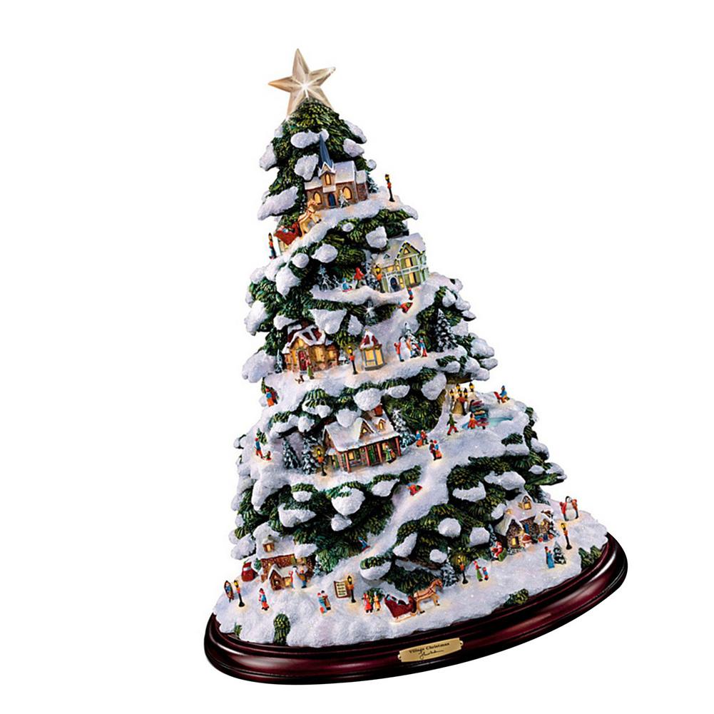 3D Christmas Tree Window Stickers Village Houses W... – Grandado