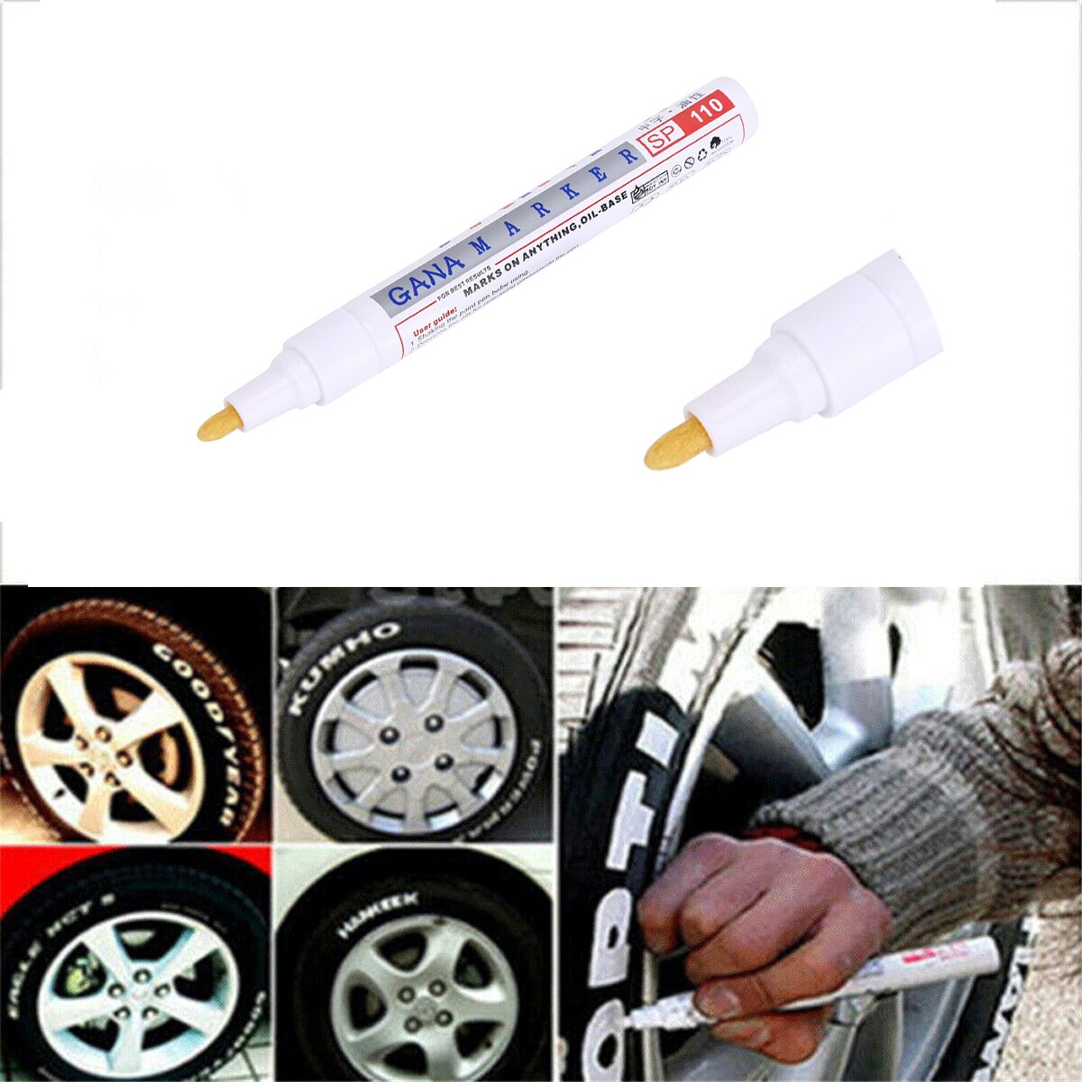 Universal marcador permanente coche neumático de g... – Grandado