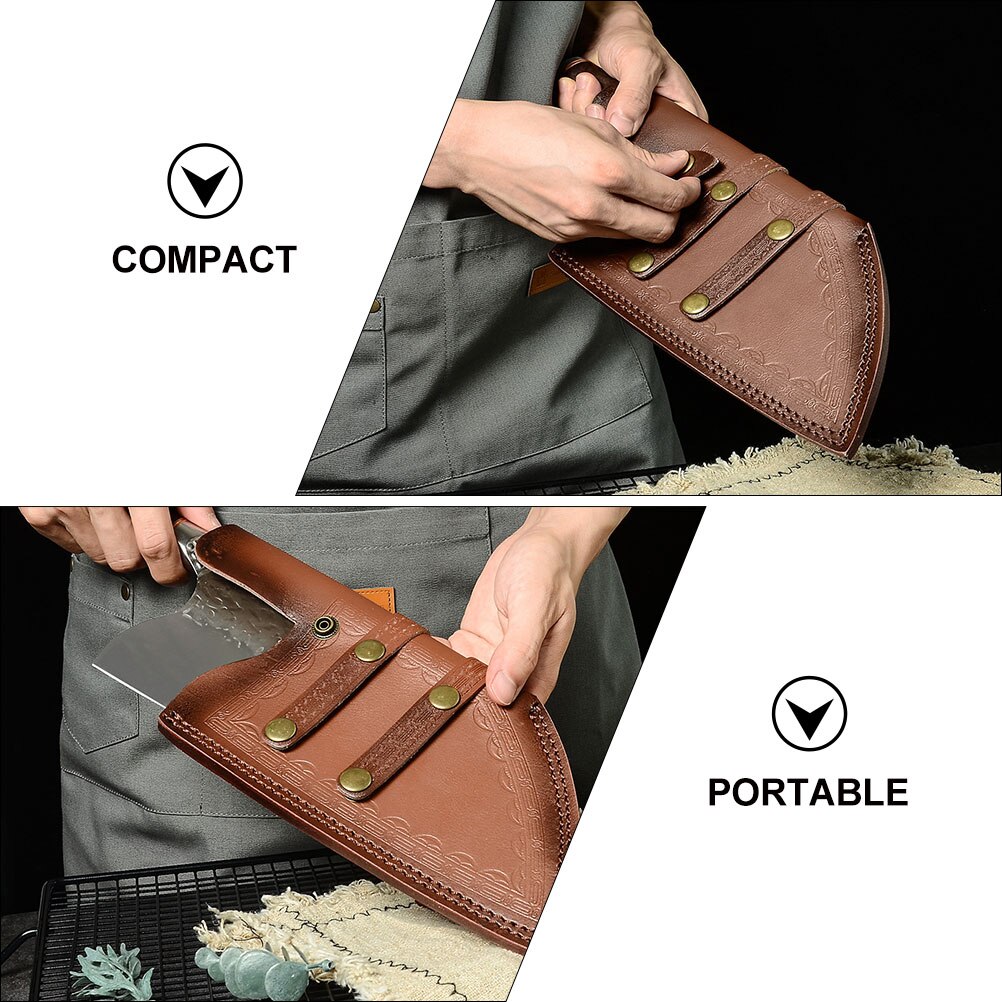 Outdoor Lederen Messen Schede Outdoor Camping Mess... – Grandado