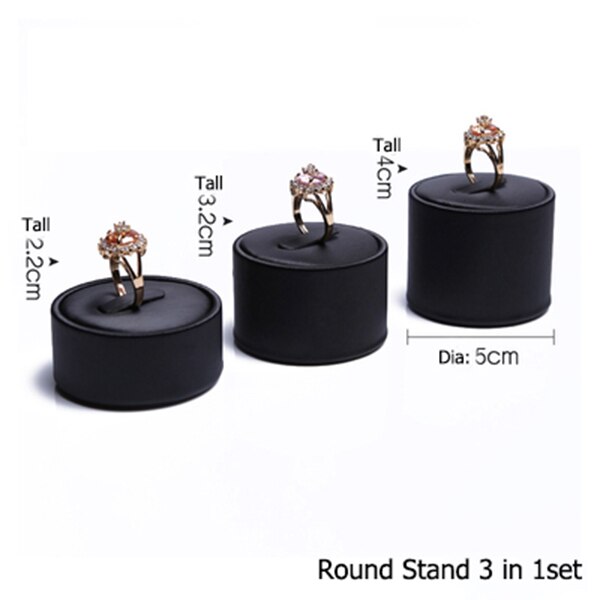 Jewelry Store Black PU Ring Display Holder Riser J... – Grandado