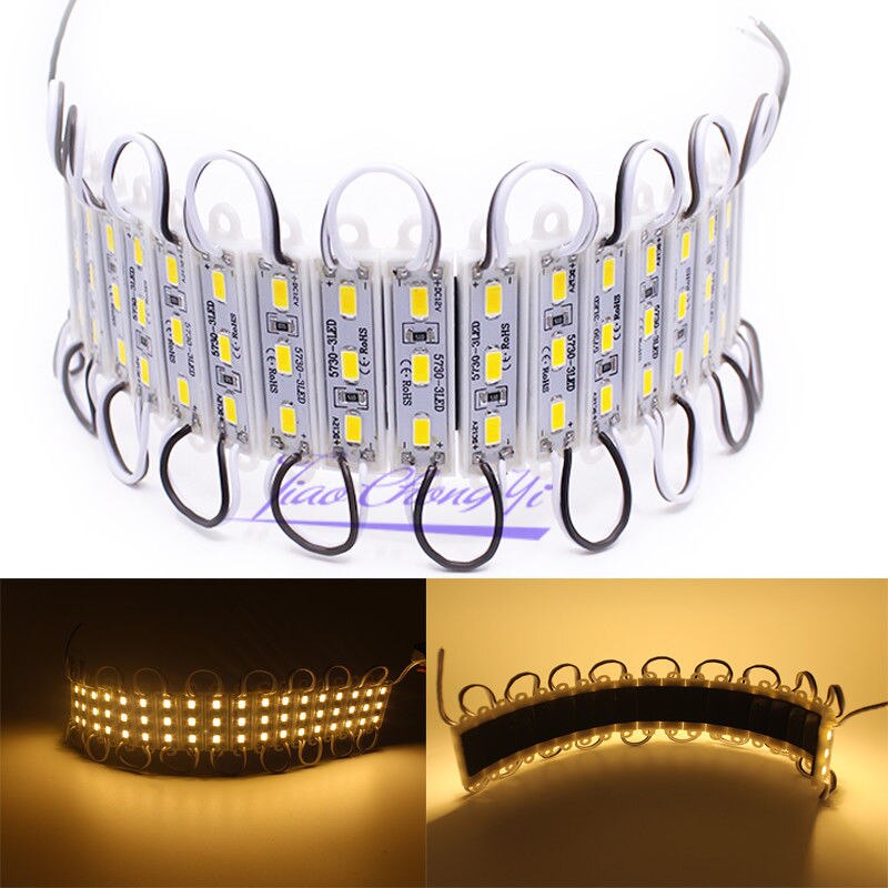 100pcs 5630 3 LED Modules White / warm white Mini ... – Grandado