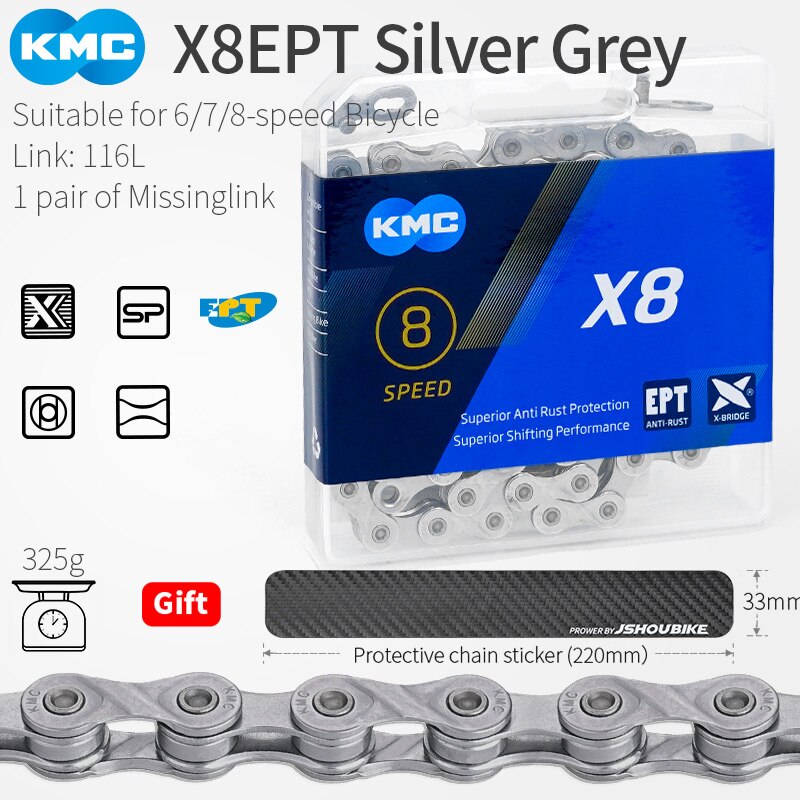 KMC Original Bicycle chain X8 Z8 6-7-8Speed Chain ... – Grandado