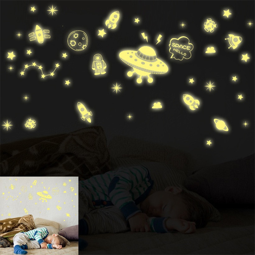 Wallpaper Sticker DIY Decal Kids Boys Space Rocket... – Grandado