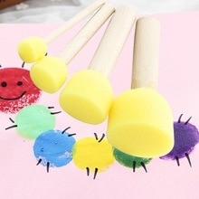 4Pcs Kids Baby Sponge Drawing Toy Wooden Handle Sp... – Grandado