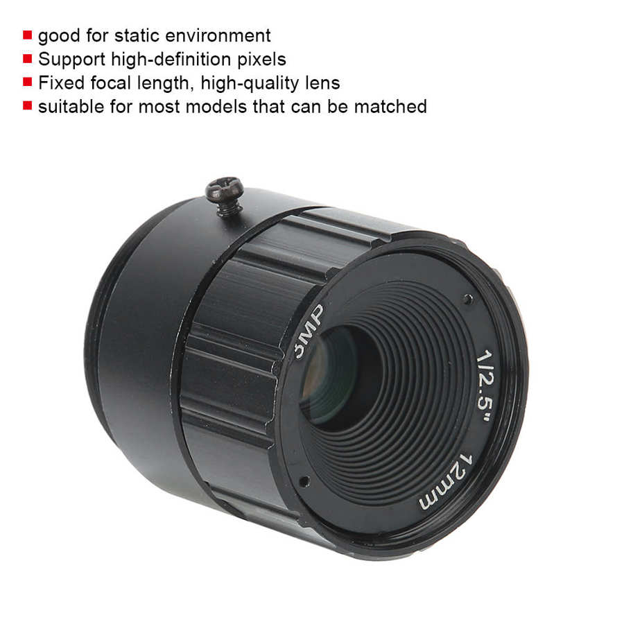 CCTV camera lens 12mm 3MP high definition fixed CC... – Vicedeal