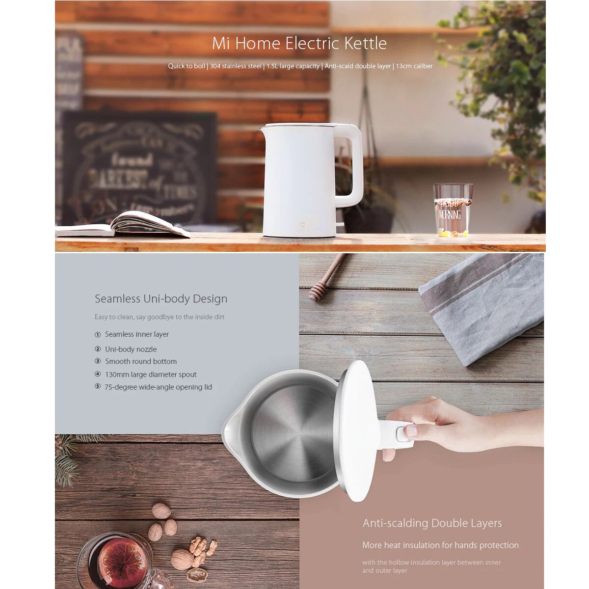 XIAOMI MIJIA Smart Electric Water Kettle Thermosta... – Vicedeal