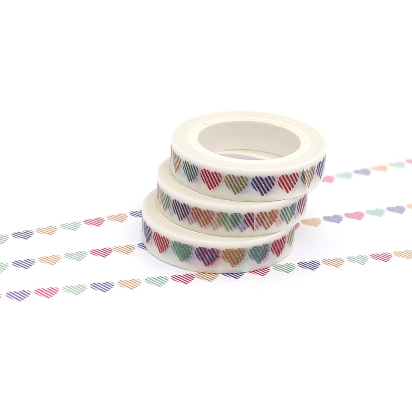 7m*8mm Creativity Twill Love Heart Washi Tape Diy ... – Grandado
