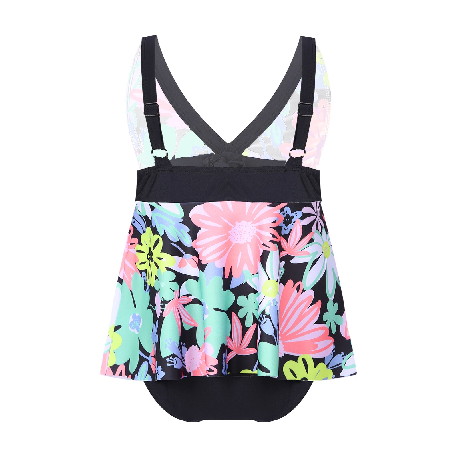 Kids Teens Girls Swimsuits Sleeveless Colorful Pri... – Vicedeal