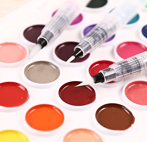 Water Coloring Brush Pens Set of 6 Watercolor Pain... – Vicedeal