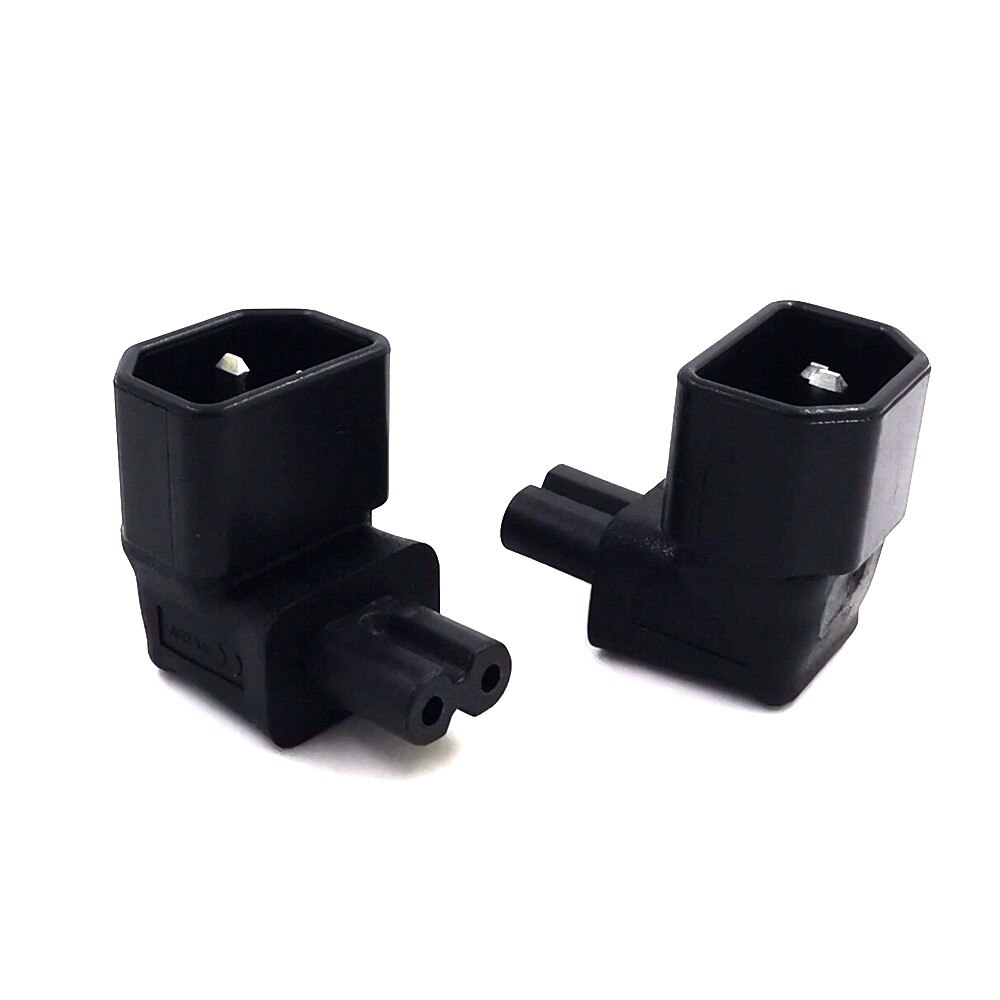 Iec 320 C14 Male To C7 Female Right Angle Power Ad Grandado