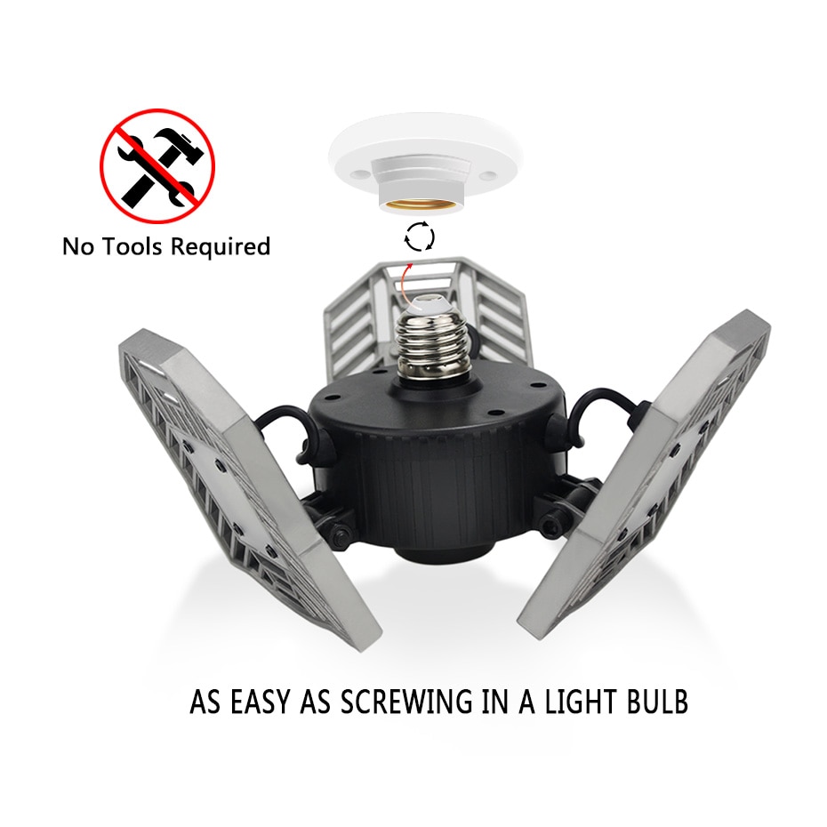 E27 Led-lampe 60W 6000Lm Hohe Intensität Verformba... – Vicedeal