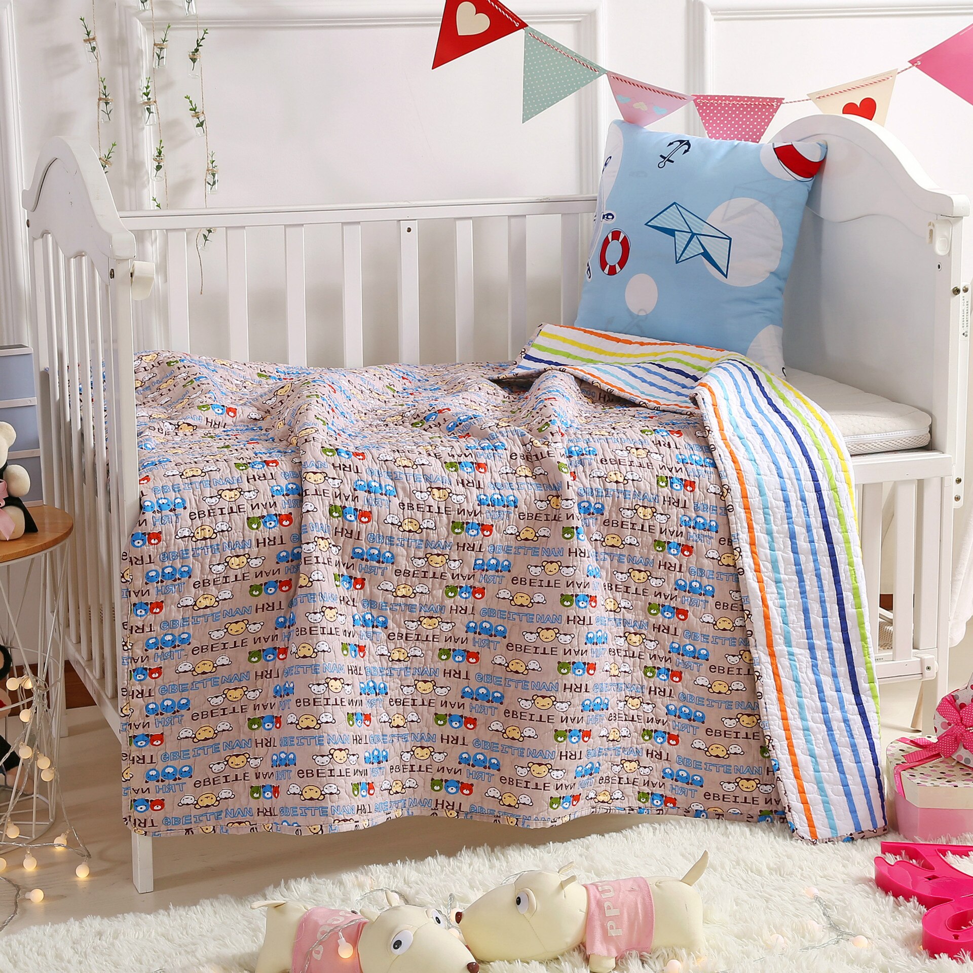 100% cotton children's quilting quilt, cartoon pat... – Grandado