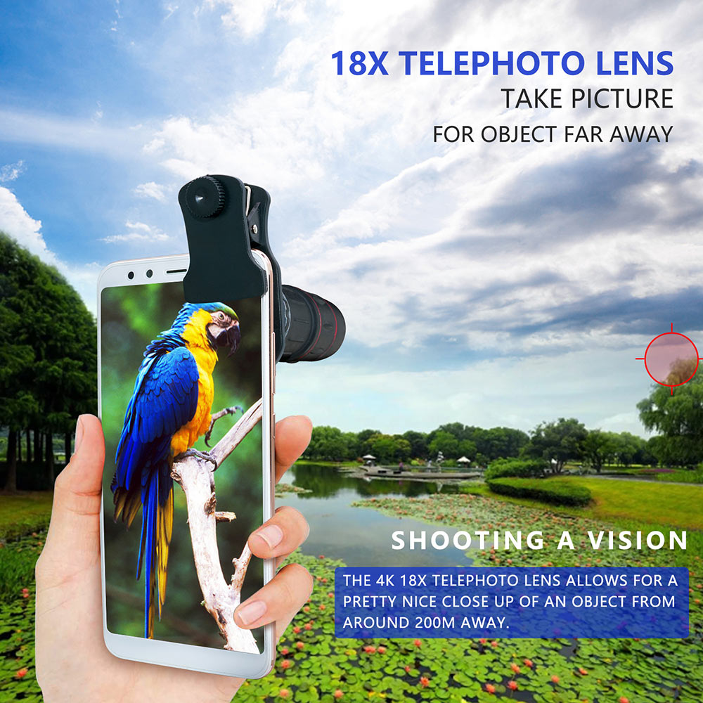 18X Zoom Telephoto Lens with Tripod 4K HD Monocula... – Vicedeal