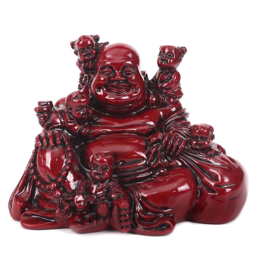 Resin statue laughing Buddha feng shui Maitreya Bu... – Grandado