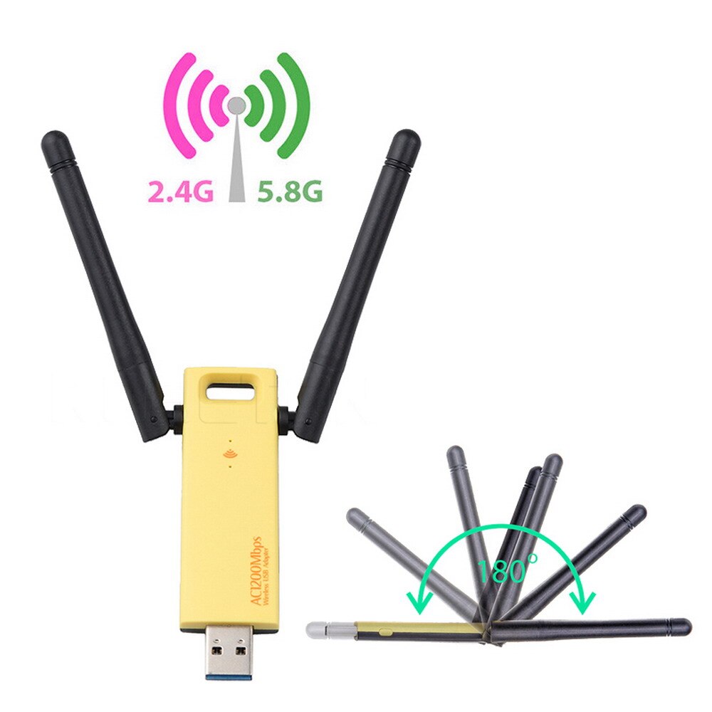 1200Mbps USB Adapter RTL8812 Wireless Network Card... – Grandado