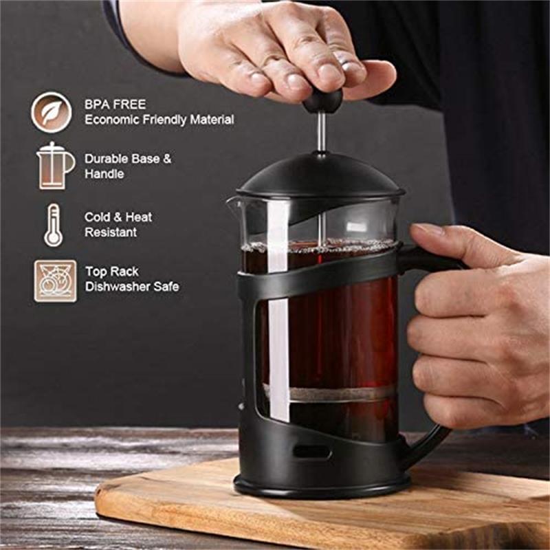 Portable Manual French Press Coffee Pot Glass Coff... – Grandado
