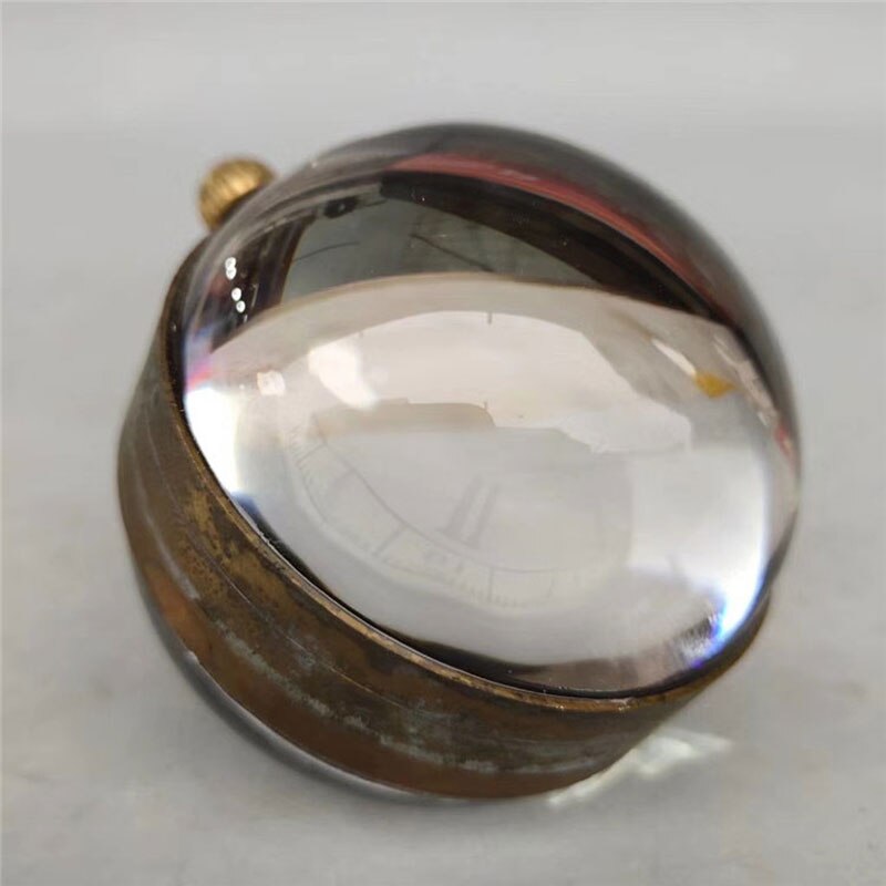 Retro Clock 5cm Brass Glass Ball Mechanical Ancien... – Vicedeal