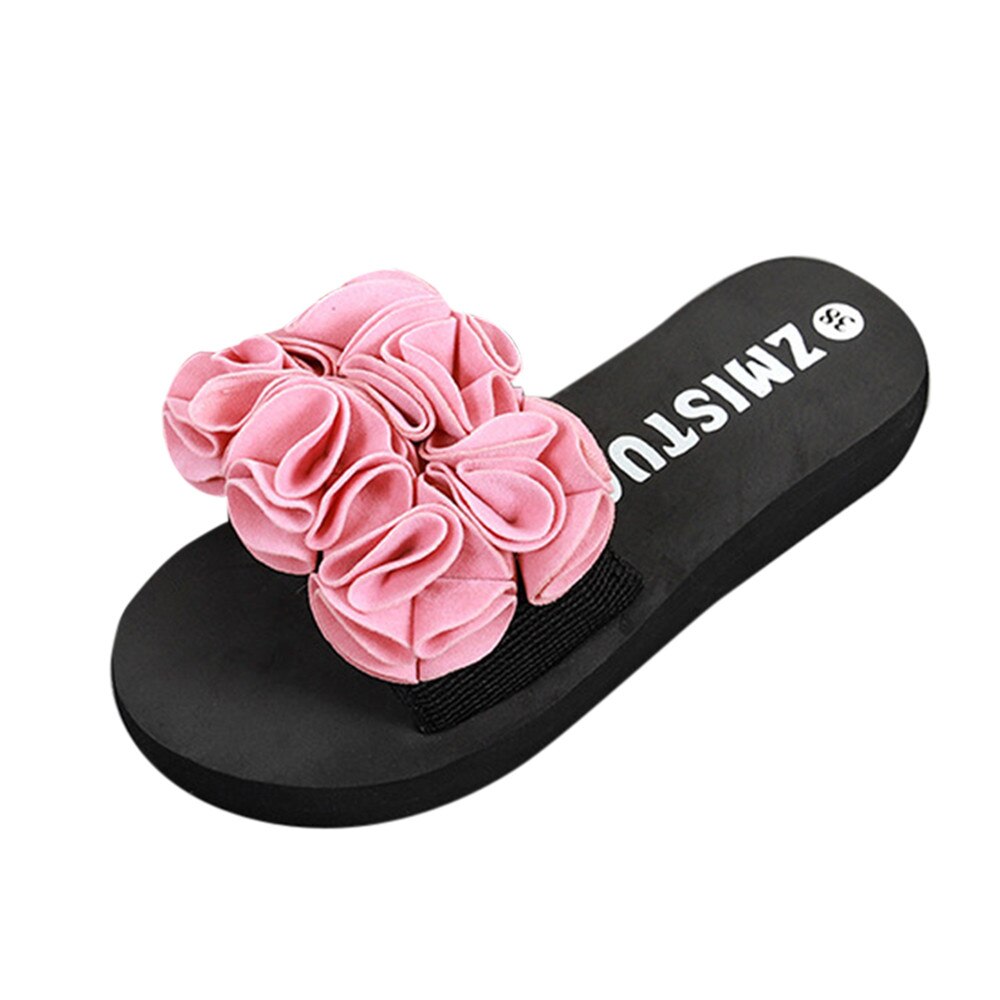 Women Bow Floral Summer Sandals Slipper Indoor Out... – Grandado