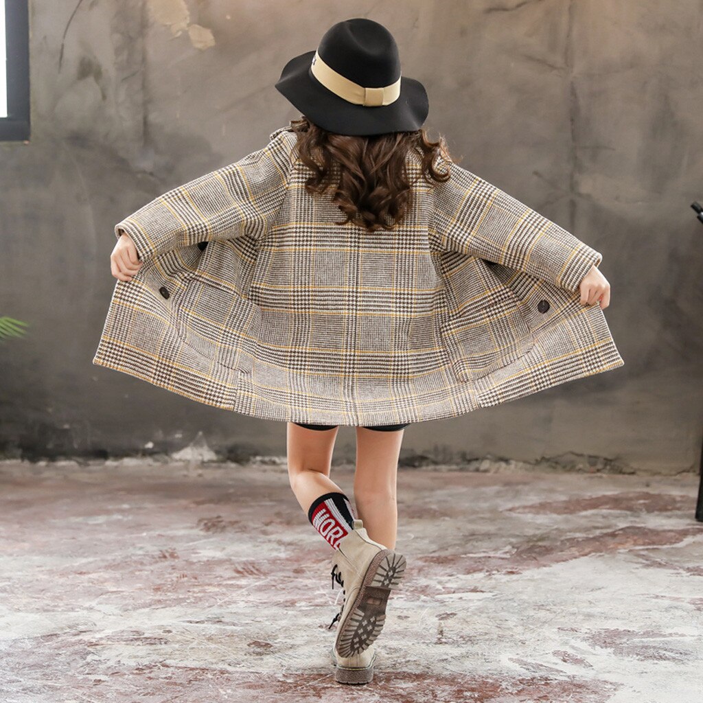 Girl winter coat kids girls overcoat wool coat for... – Grandado