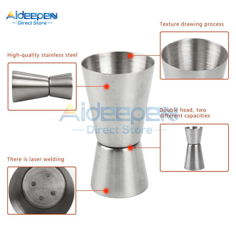 25/50ML Stainless Steel Cocktail Measuring Jigger ... – Grandado
