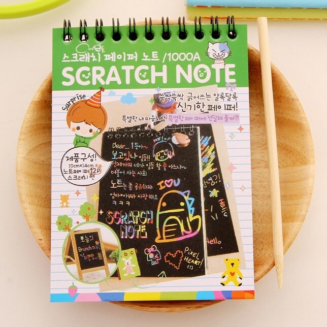 DIY Scratch Book Scratch Stickers Note Book Drawin... – Grandado