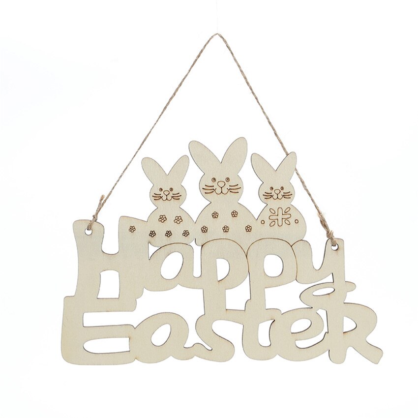 Happy Easter Wood Decoration Hello Spring Wooden B... – Grandado