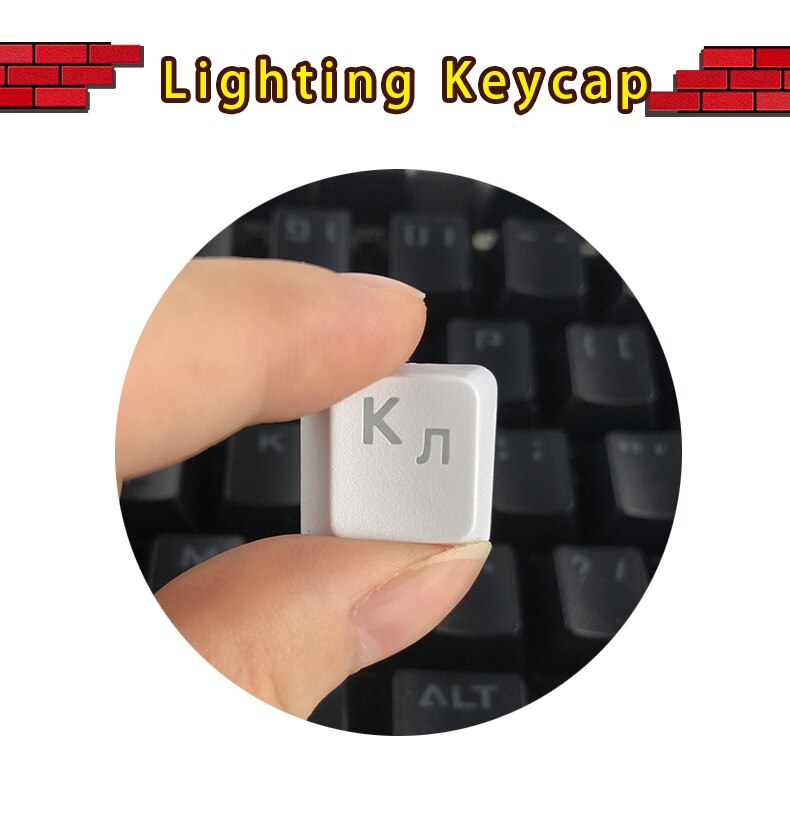Russian Korean Transparent Keycaps 104 for Mechani... – Grandado