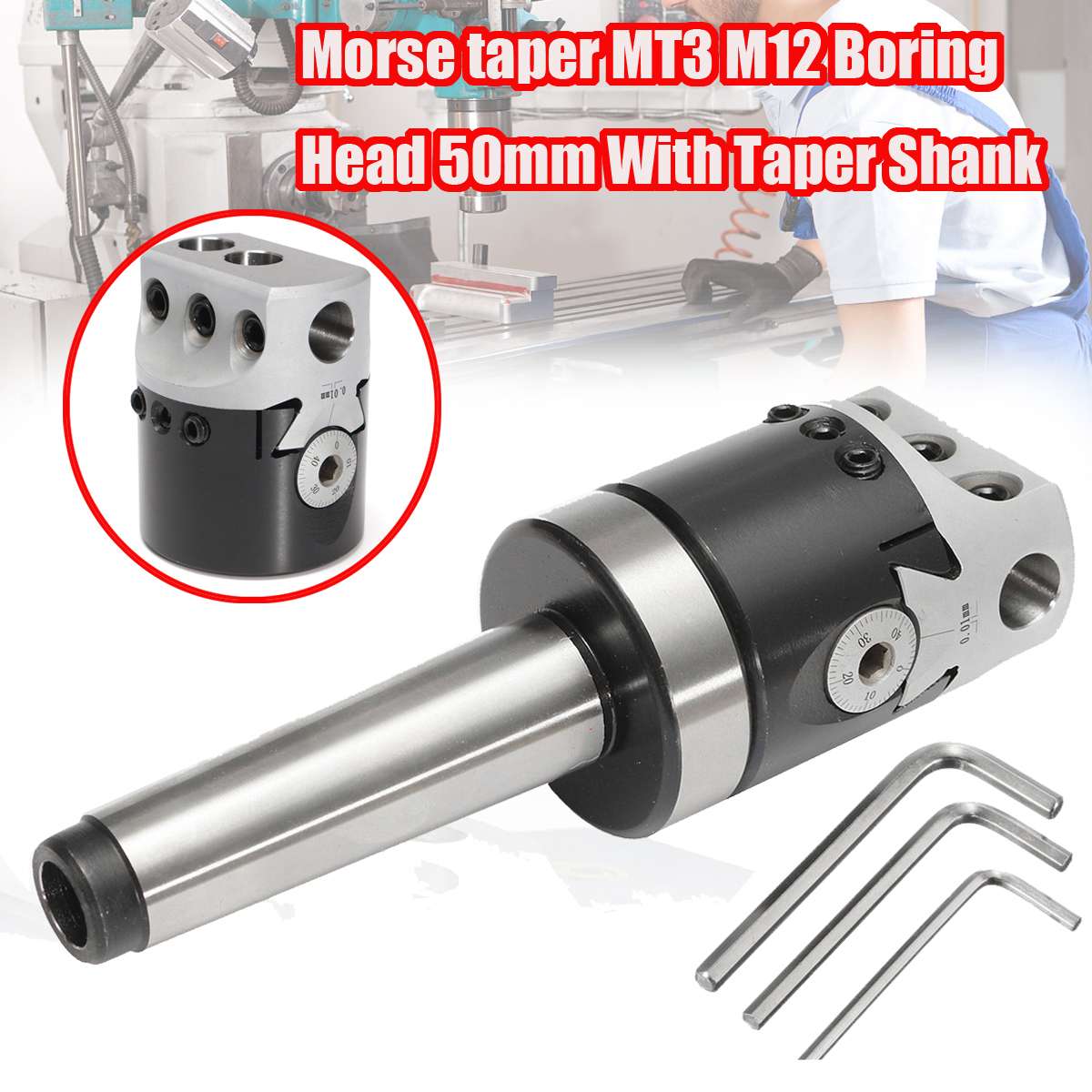 Universele 50Mm MT3-M12 Gebruik Boorkop Met Morsec... – Grandado