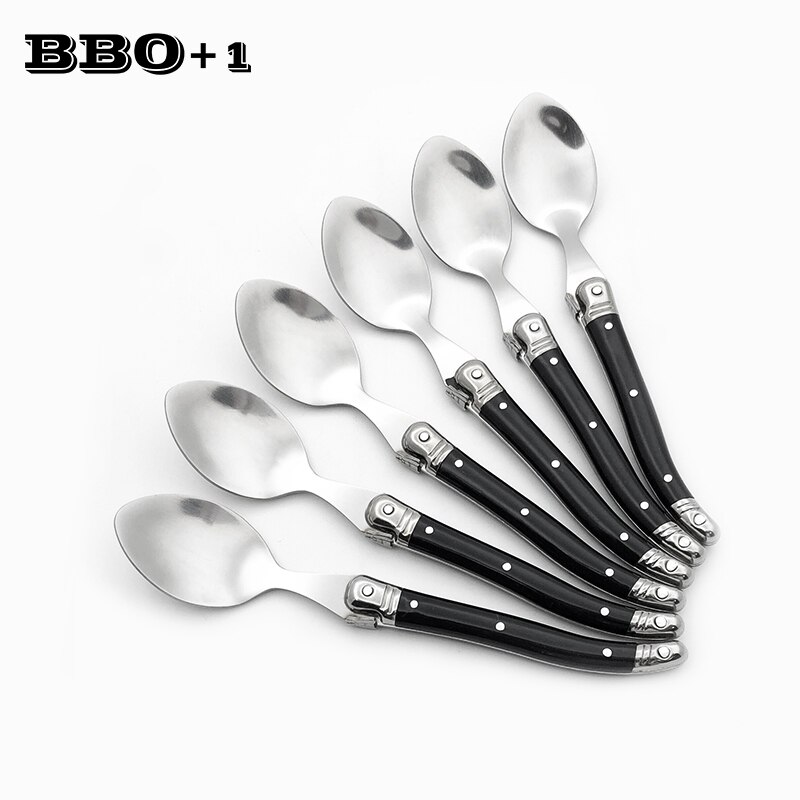 6 '' rustfrit stål laguiole teske små kaffeskeer s... – Grandado