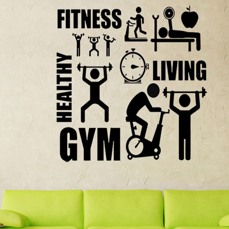 Gym Fitness Themed Wall Stickers for Nursery Kids ... – Grandado