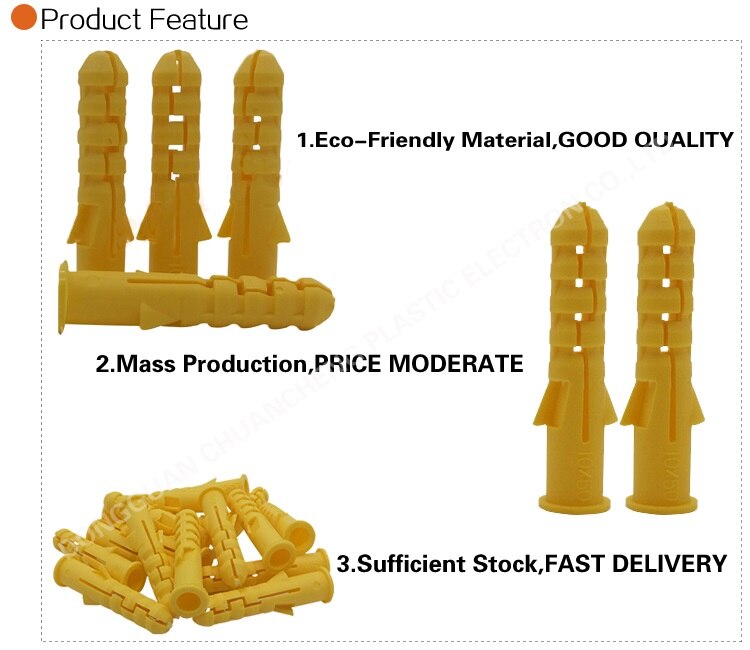 50 stks China PE plastic anker nylon muur anker st... – Grandado