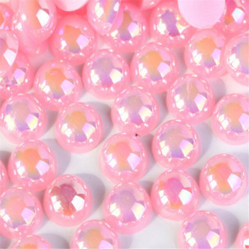 Loose 1.5mm-12mm Pink AB Color Bling DIY Half Roun... – Grandado
