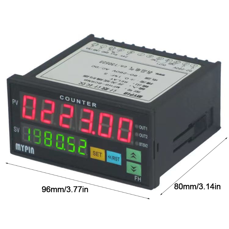 D55F Dual LED Display 6 Digits Digital Counter wit... – Vicedeal