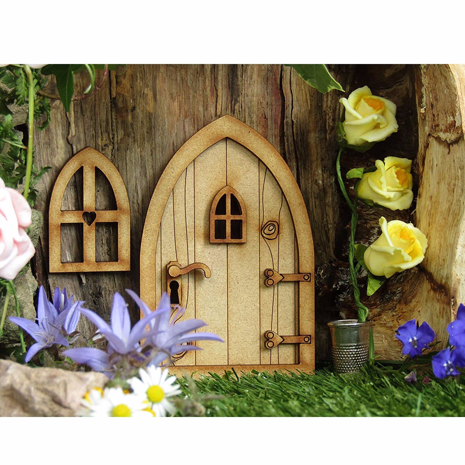 DIY Easter Decoration Elf Door Shaped Blank Wooden... – Grandado