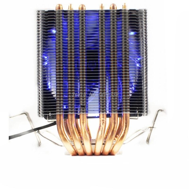 CPU Cooler 6 Heat-Pipes Dual-Tower Cooling 9cm RGB... – Grandado