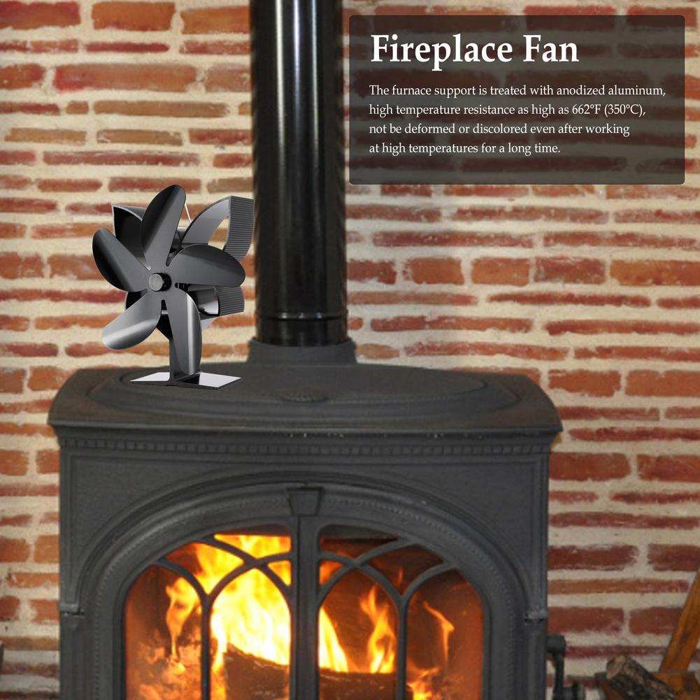 Fireplace Fan 5-Blade Heat Powered Stove Fan Burne... – Grandado
