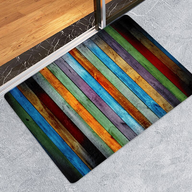 Wood Grain Printed Floor Mat Rug Carpet Carpet Sha... – Grandado